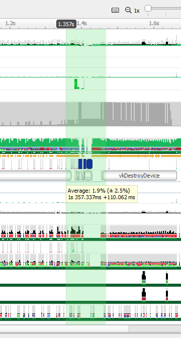 Selecting a range (light green) by clicking and dragging.
